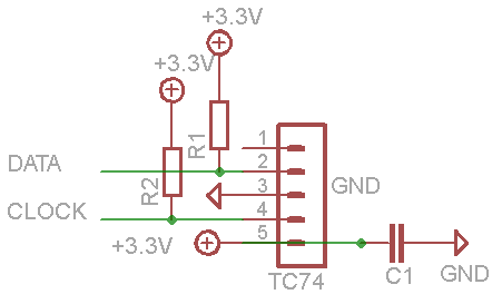 Parts: I2C Digital Thermometer (TC74) | Hackaday