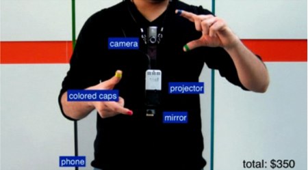 Wearable Projector Adds Info To Everyday Activities | Hackaday