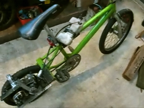 Chainsaw Powered Bicycle | Hackaday
