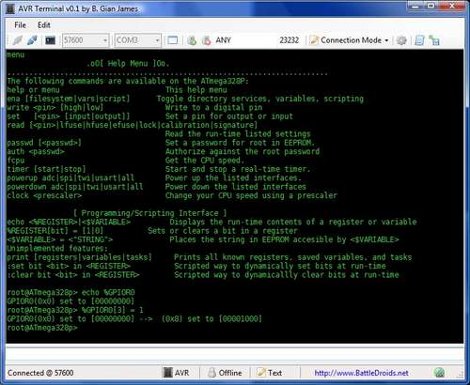 Arduino Command Interpreter Shell | Hackaday