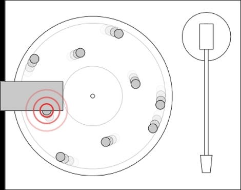 Turntable Sequencer Scratches With Coins | Hackaday
