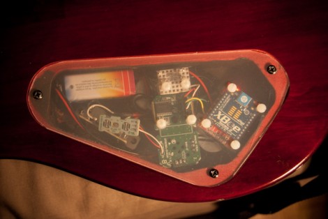Embedding An Accelerometer And XBee In A Guitar | Hackaday