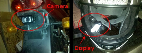 Motorcycle Rear-view With In-helmet Display | Hackaday