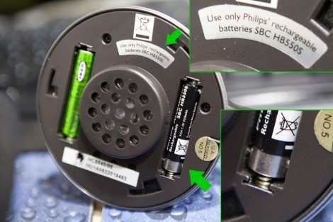 Headphones Use Standard-sized But Proprietary Rechargeable Batteries ...