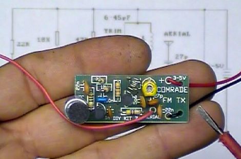 Building A Simple FM Transmitter Bug | Hackaday