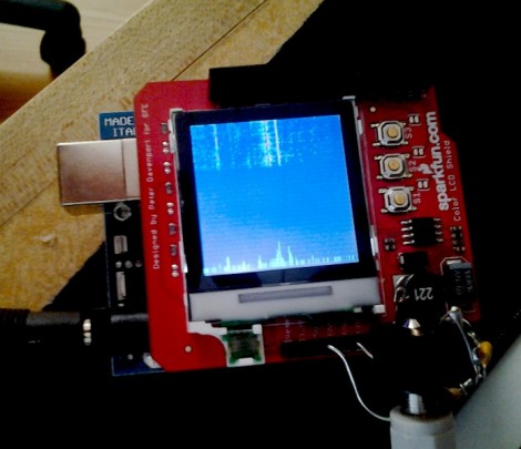 Waterfall Signal Visualizer From Arduino And Cellphone LCD | Hackaday