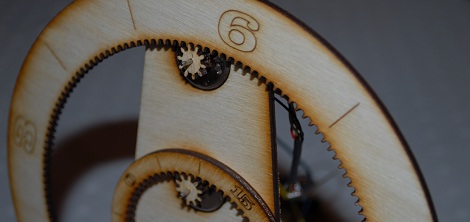 Laser Cut Clock Reminds Us Of A Spirograph | Hackaday