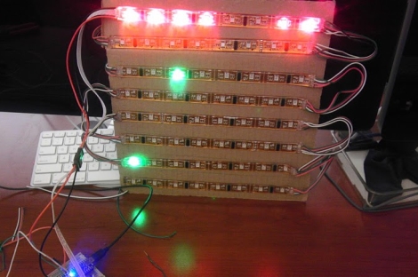 Making A Simple Addressable Array From LED Strips | Hackaday