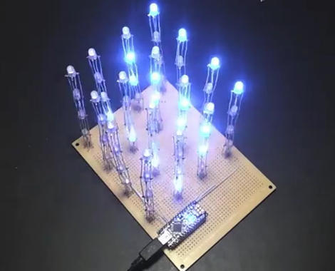 Minimalist RGB LED Cube Has A Very Short BoM | Hackaday