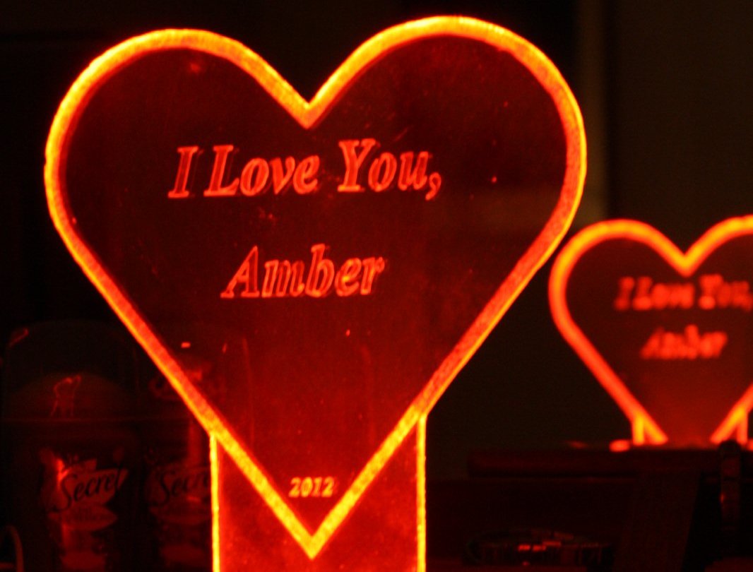 Happy Late Lit Acrylic Valentines Day | Hackaday