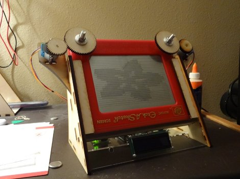 Robotic Etch-a-Sketch Draws Grayscale Images | Hackaday
