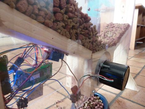 Automatic Cat Feeder Made With Recycled Laminator Parts | Hackaday