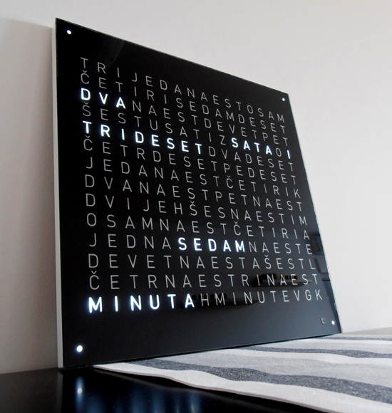 Incredible Fabrication Process Makes This Word Clock Stand Out | Hackaday