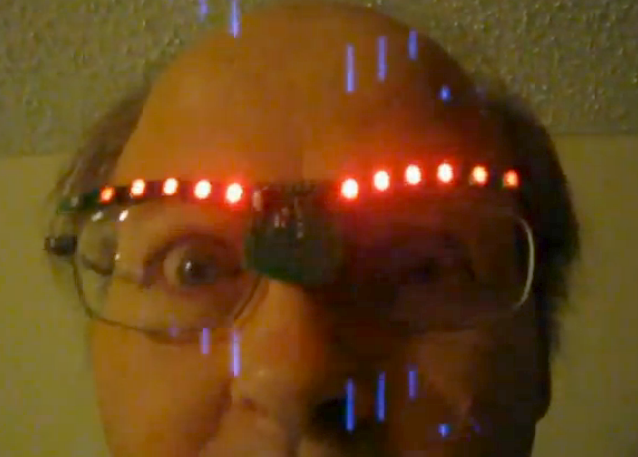 LED Cyber Eyes; More Nerdy Than Just Taping Your Glasses | Hackaday