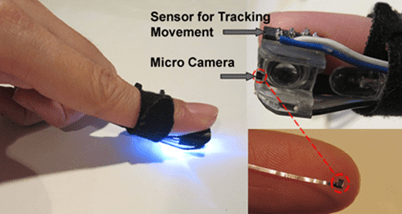 Magic Finger Input Device Is A Camera On Your Finger Tip | Hackaday