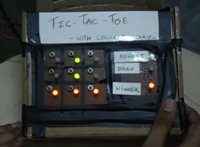 Two-player Tic-Tac-Toe From Logic Chips | Hackaday