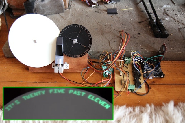 Laser Charged Glowing Display | Hackaday