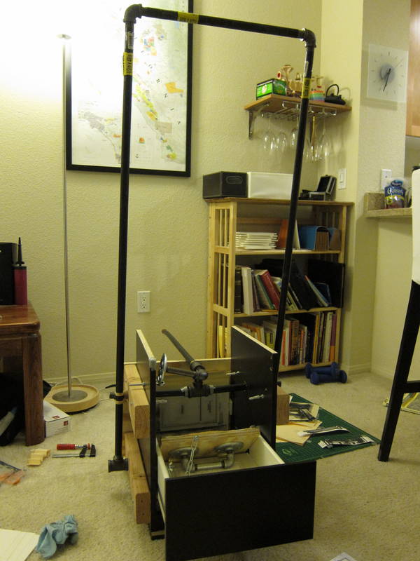 Printing Press Made From Ikea Furniture | Hackaday