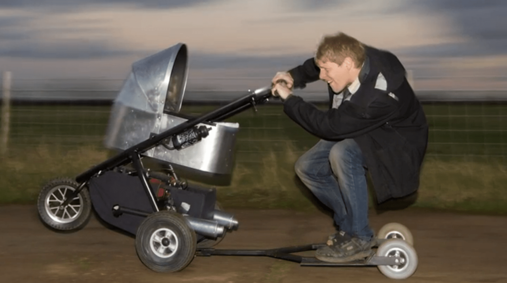 Land Speed Baby Carriage Record Set At 53 Mpg | Hackaday