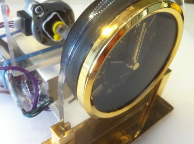 Award Clock Put To Good Use As A Bench Meter | Hackaday