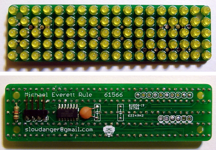 LED Marquee Uses Discrete Through-hole Lights | Hackaday