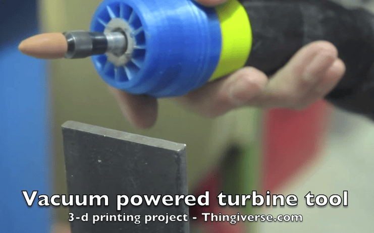 60,000 RPM Vacuum Powered Rotary Tool Was 3D Printed | Hackaday