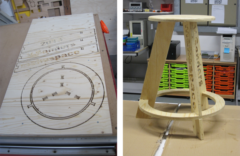 Many Iterations Of A Plywood Stool That Requires No Glue | Hackaday