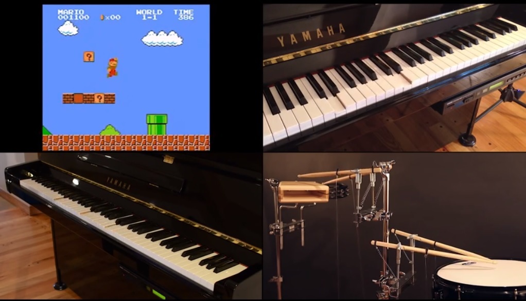 Mario Plays Piano With A Little Help From Raspberry Pi | Hackaday