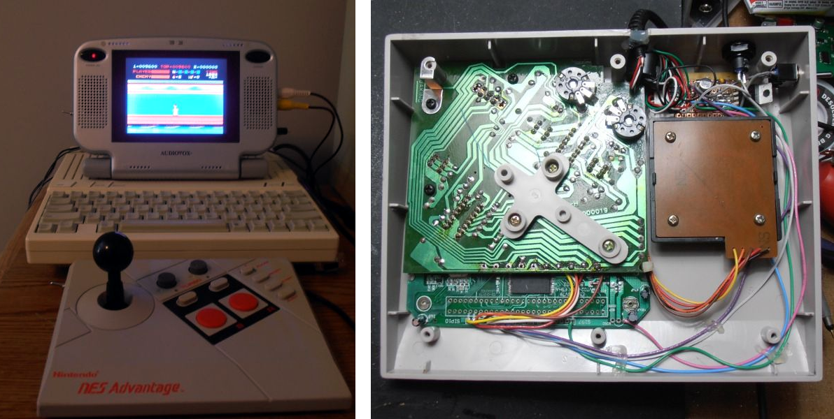 Original NES Advantage Controller Stuffed With Clone NES | Hackaday
