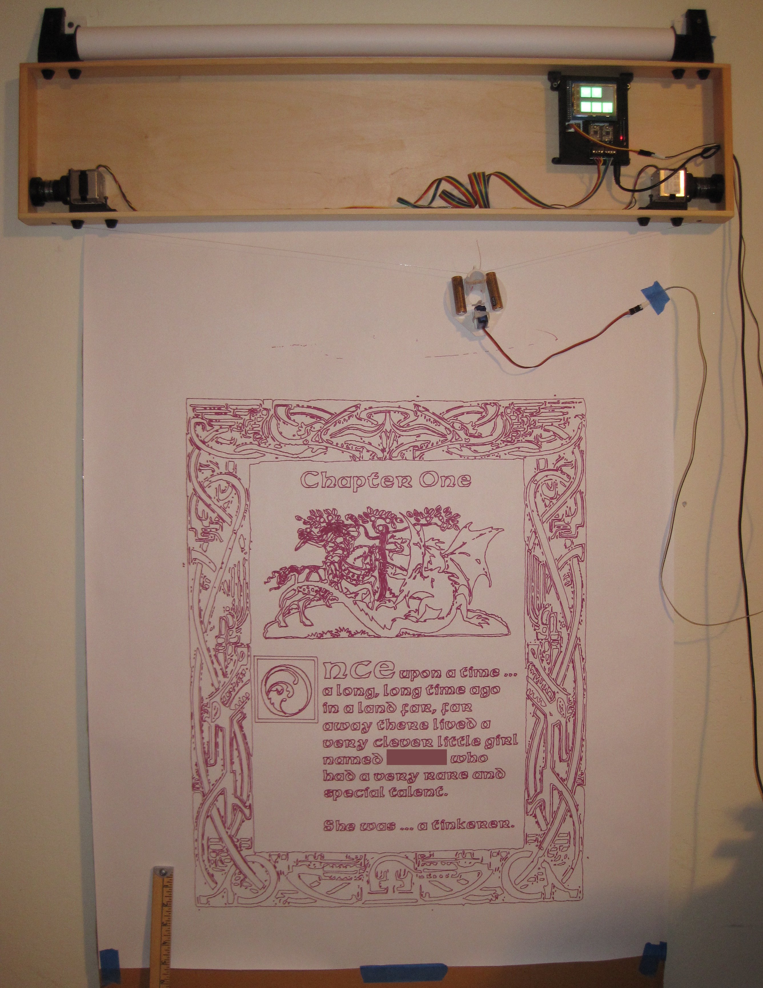 Plotterbot Hangs On Your Wall To Work | Hackaday