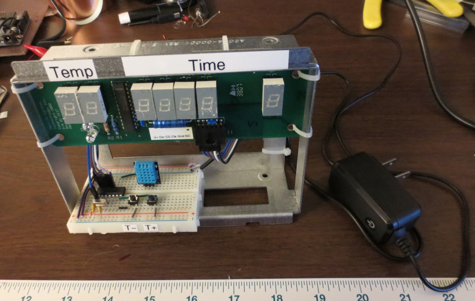 A Clock Built From Scraps | Hackaday