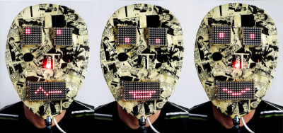 LED Matrix Mask Will Scare Up Holiday Cheer | Hackaday