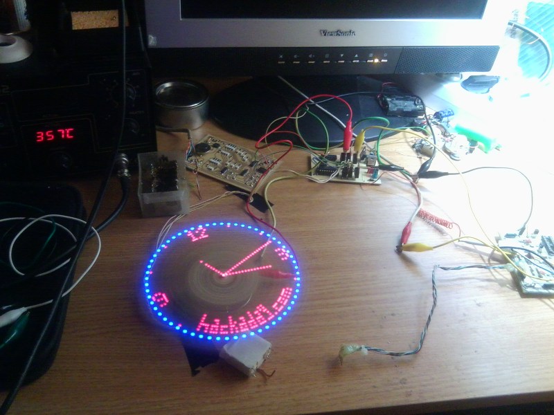 Fubarino Contest: Persistence Of Vision Clock | Hackaday