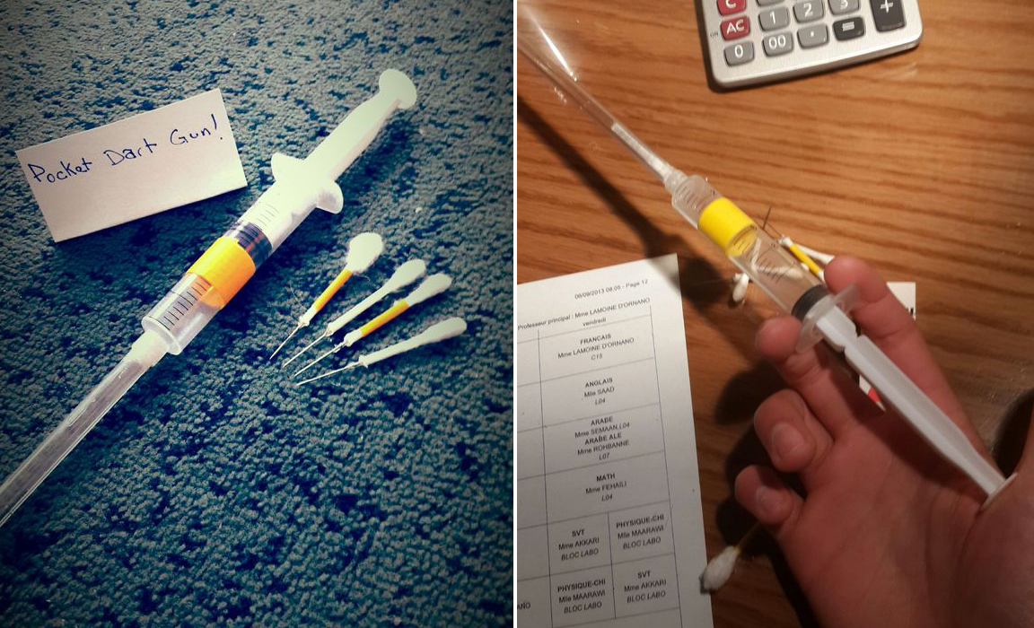 Pocket Dart/Spitball Gun For Wet/Dry Combat | Hackaday