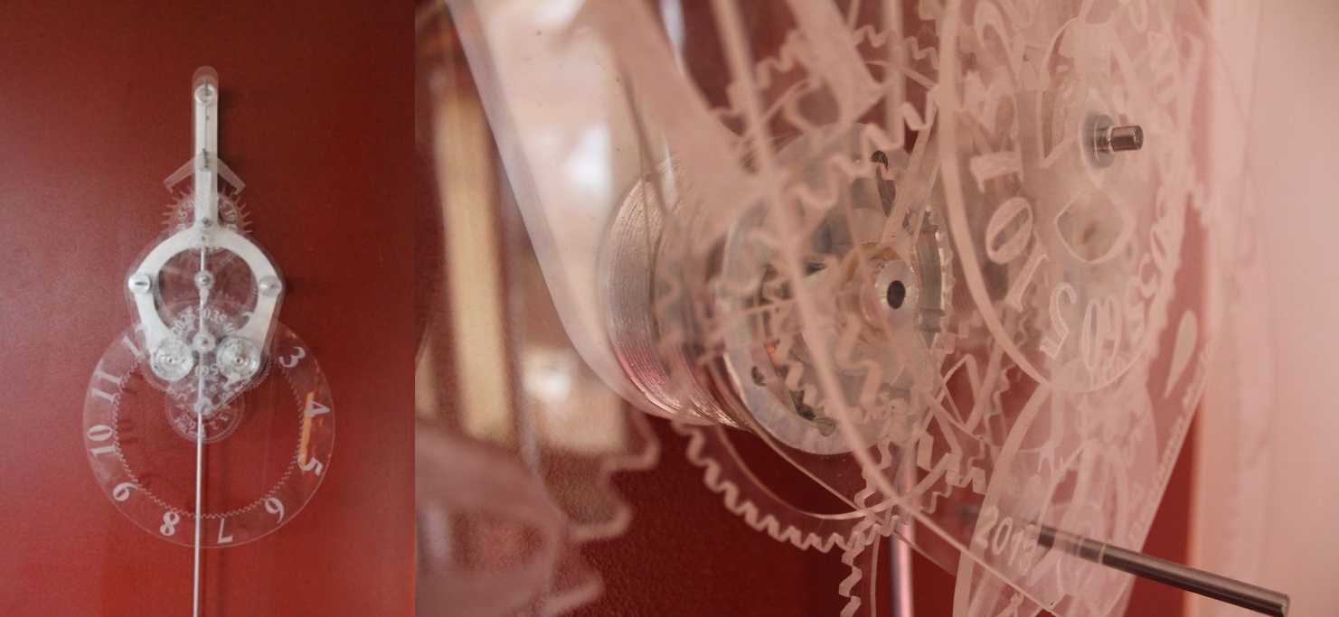 Handmade Acrylic Skeleton Clock Is An Impressive Feat Of Scroll Sawing ...