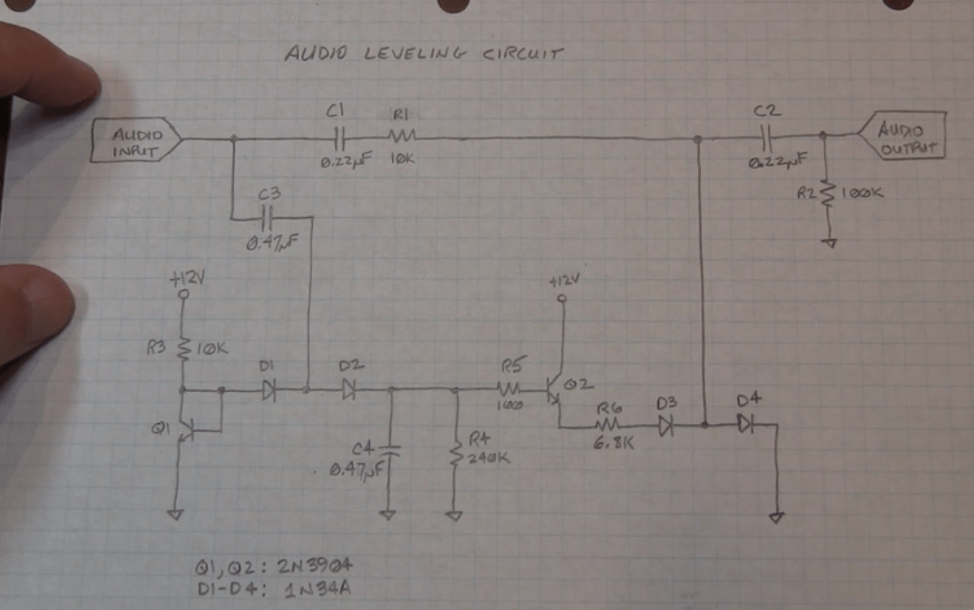 Audio Compressor Circuit Schematic