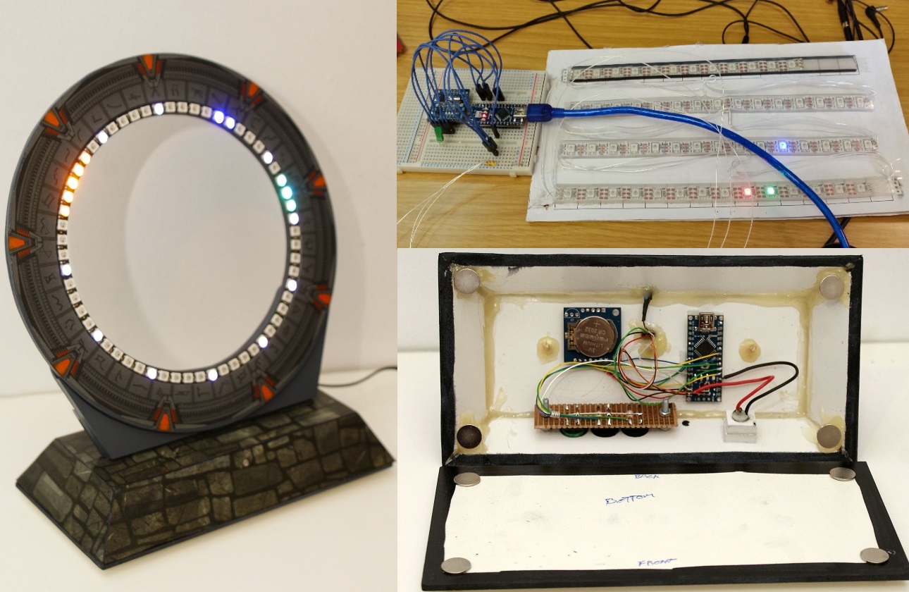 Star Gate LED Clock Has Plenty Of Pizazz | Hackaday