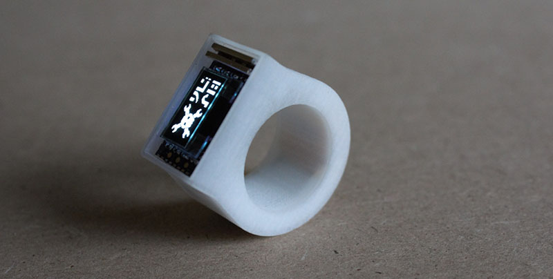 An OLED Ring For Bluetooth Notifications | Hackaday