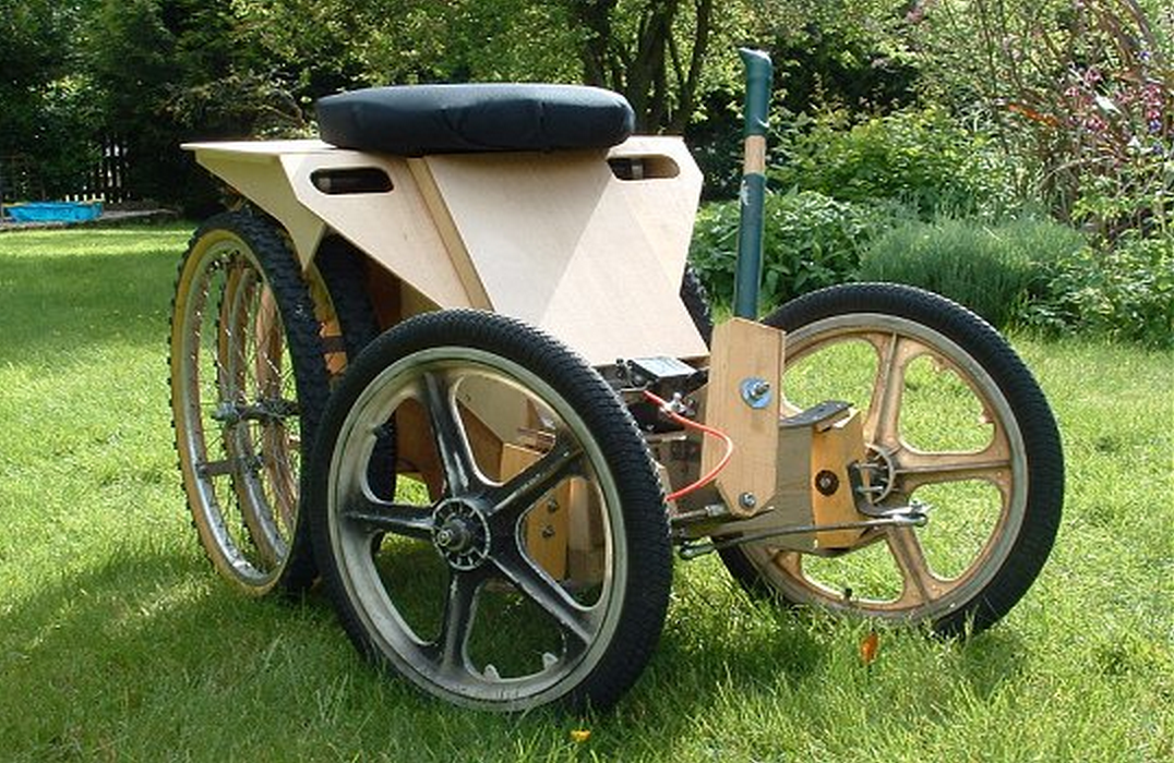 Odd-Looking Mini EV Yard Tractor Is Made From Plywood And Bike Parts ...