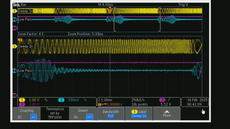 Low Pass Filter Sweep – Left To Right | Hackaday