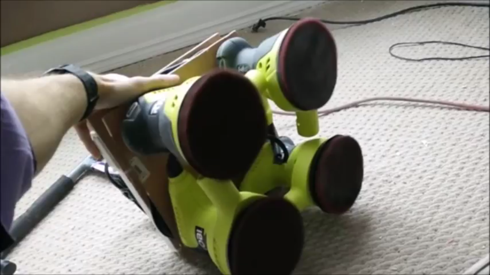 James Multiplies His Floor Sander By Four Hackaday