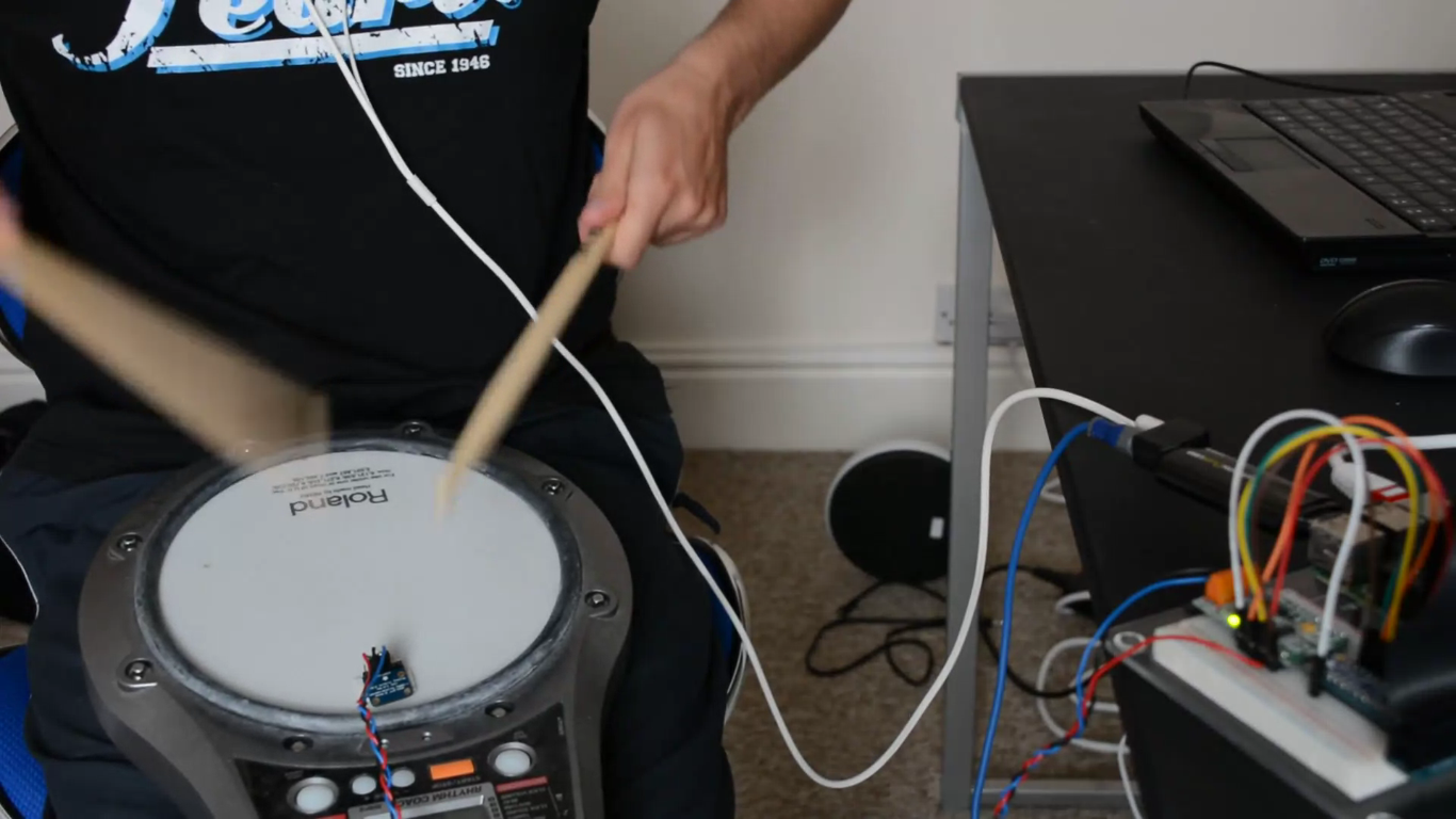 RaspiDrums Uses Expensive Sensors | Hackaday