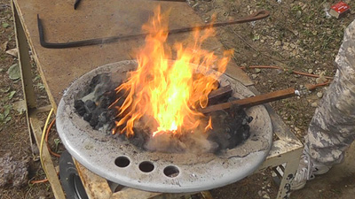 Blacksmith Forge Made From The Bathroom Sink | Hackaday
