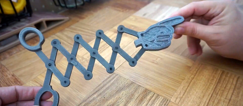 Barb Makes Mechanical Pokey Finger With Filament Rivets | Hackaday