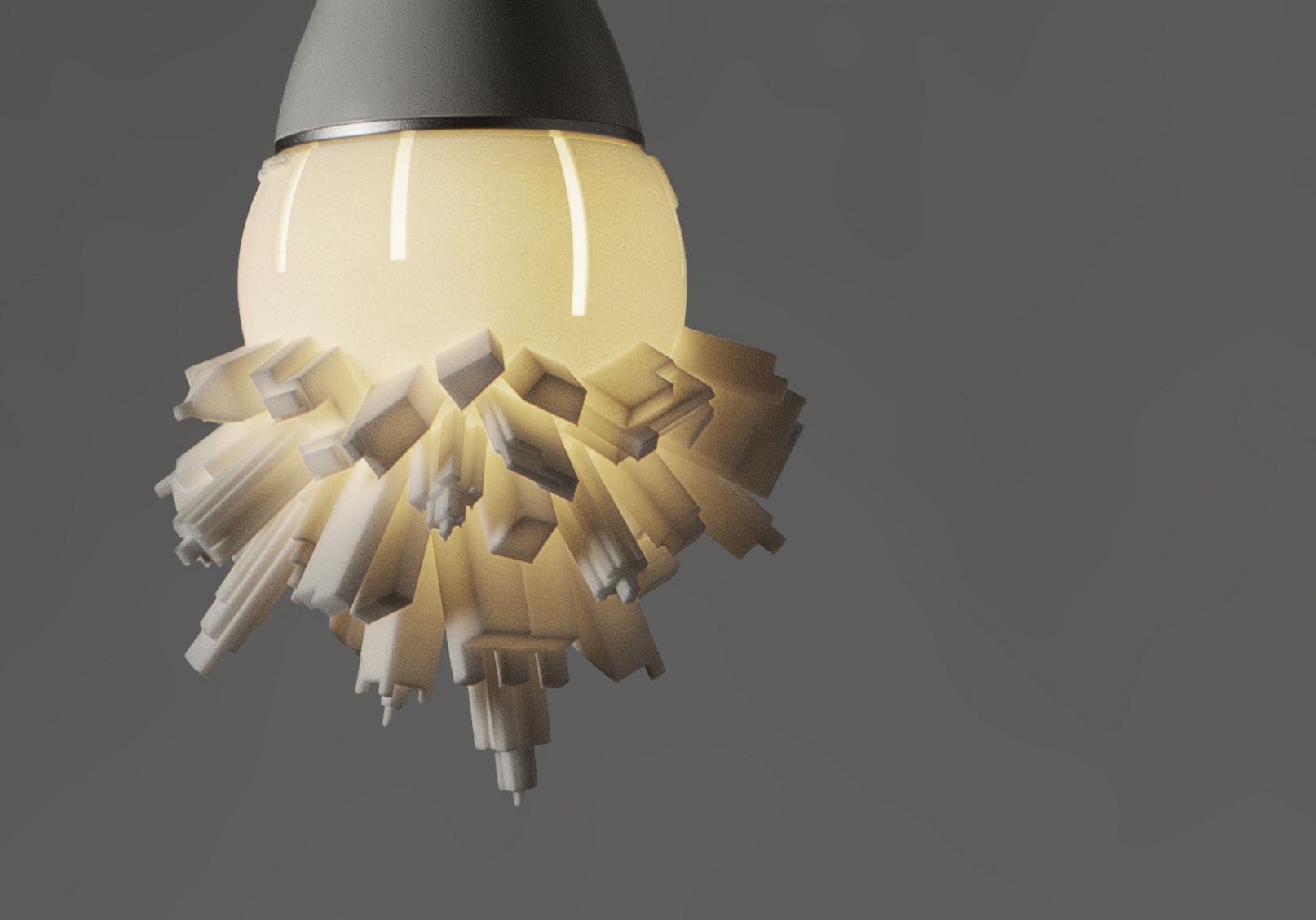 LED Bulb-shade Cityscapes | Hackaday