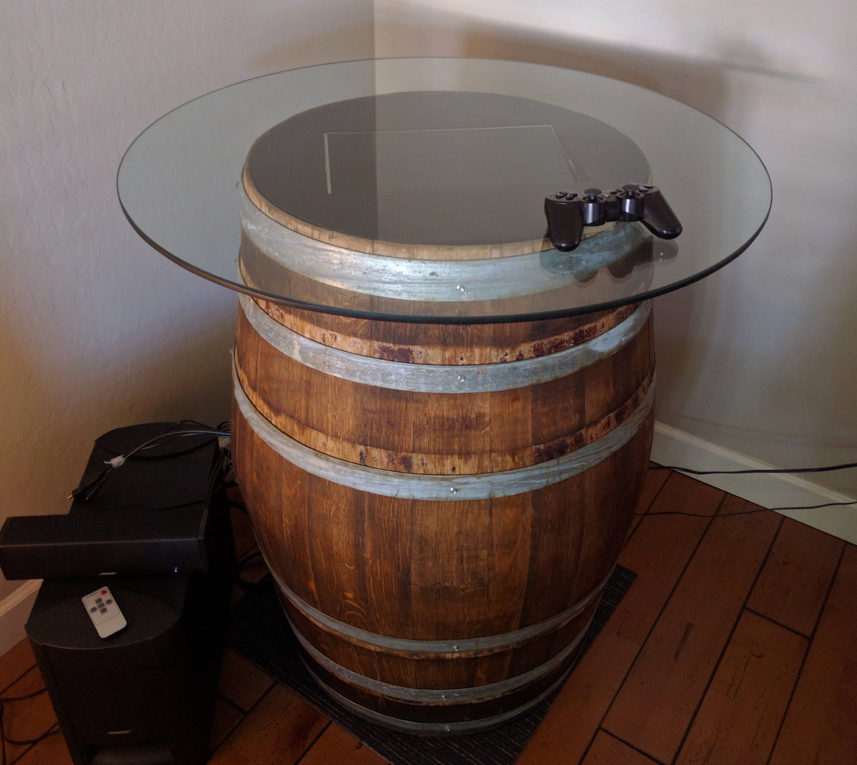 Classing Up A RetroPie Arcade With A Wine Barrel | Hackaday