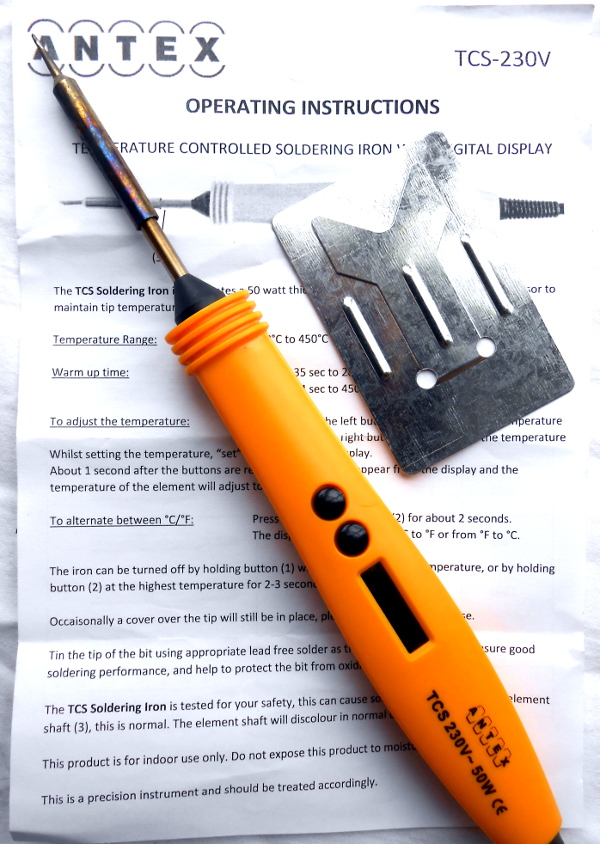 Review: Antex TCS 50W Digital Temperature Controlled Soldering Iron ...