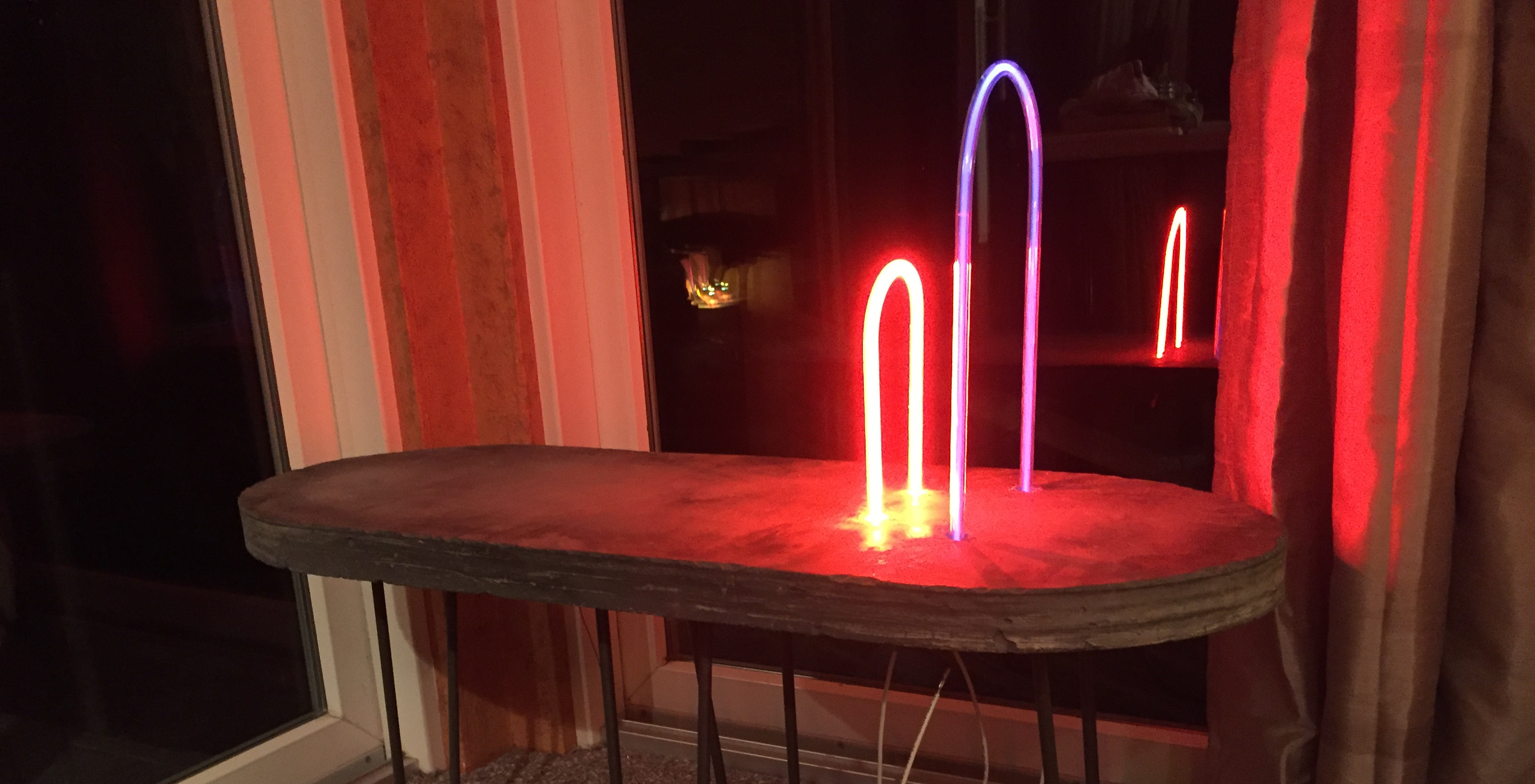Touch Sensitive Cement With Just A Dash Of Neon | Hackaday