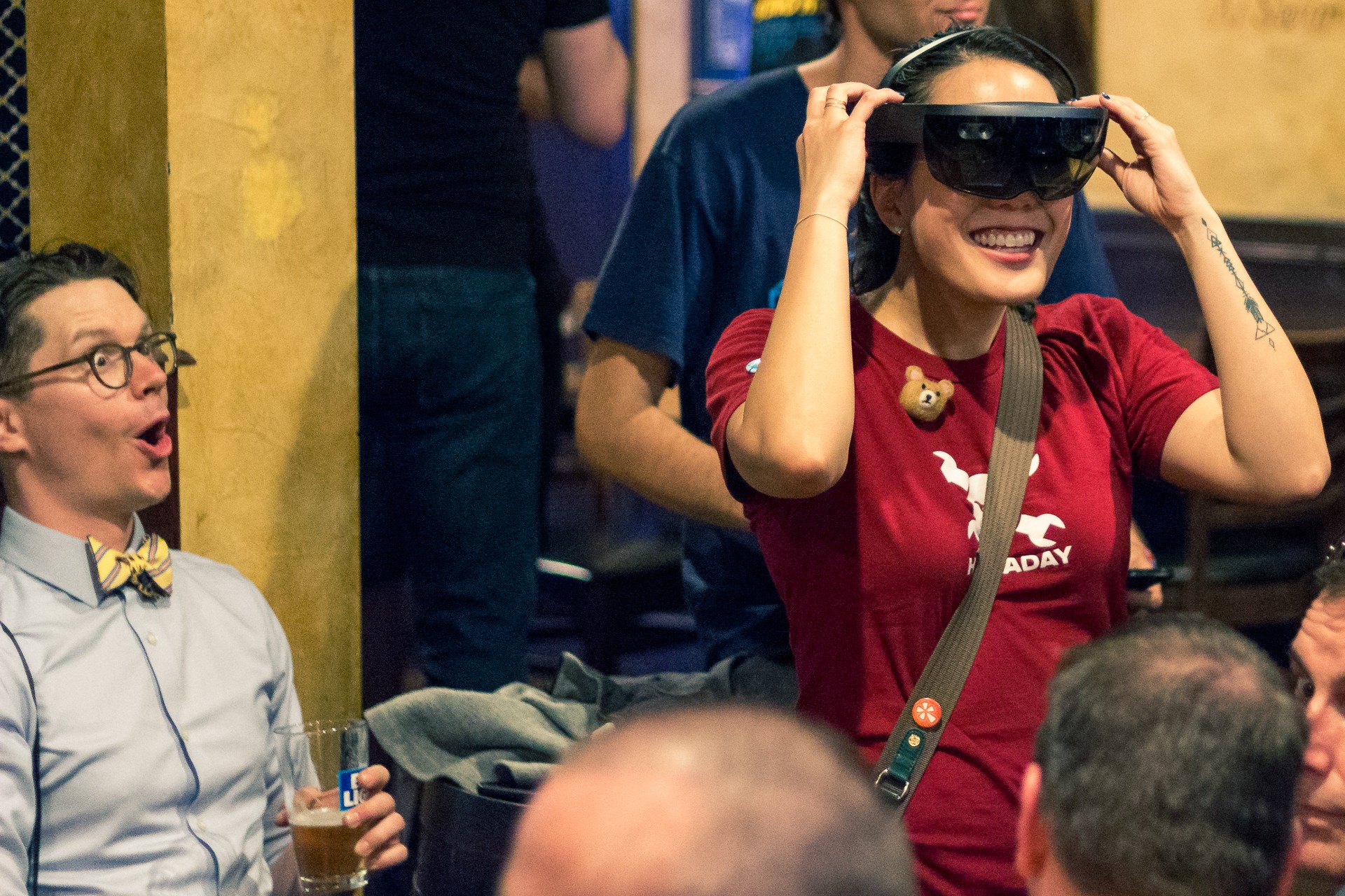 Shulie-tries-hololens | Hackaday