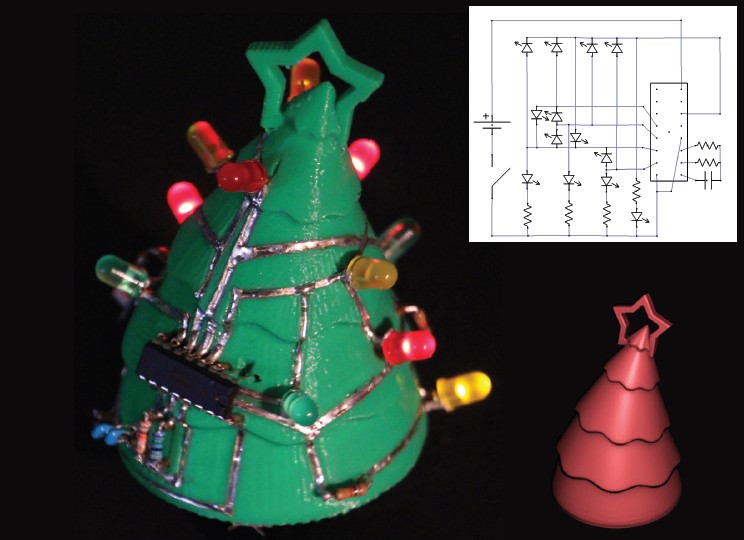 SurfCuit 3D Christmas Tree Circuit | Hackaday